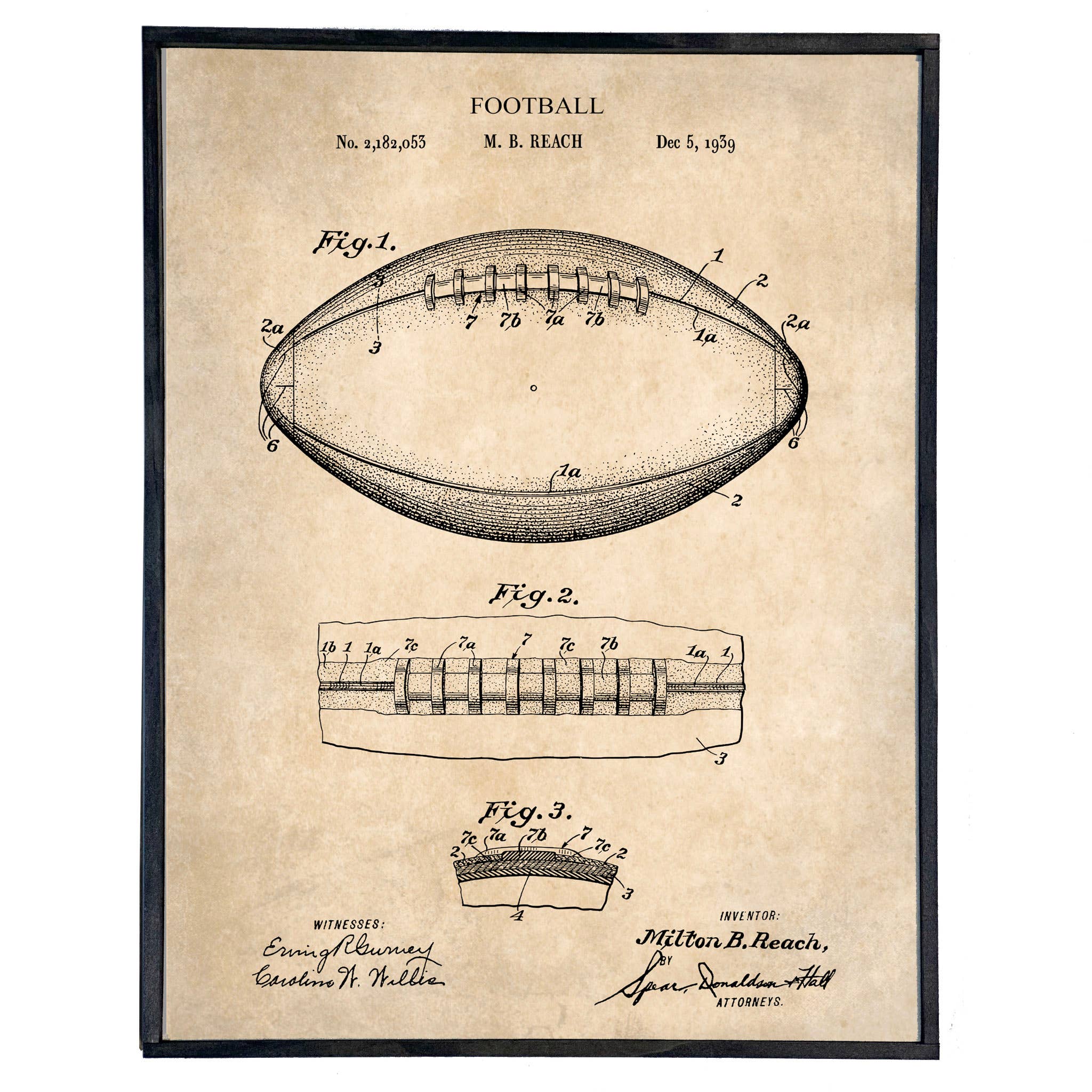 Vintage Football Blueprint – The Feathered Farmhouse